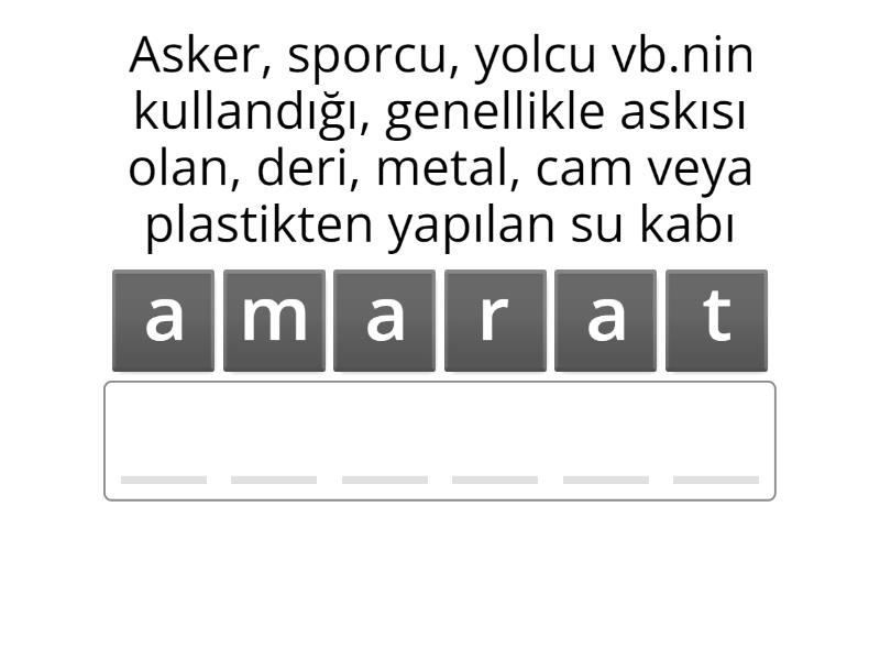 kelime bulmaca - Anagram
