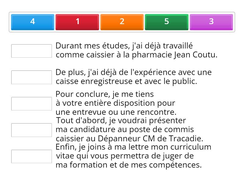 Les marqueurs de relation et les organisateurs textuels - Match up