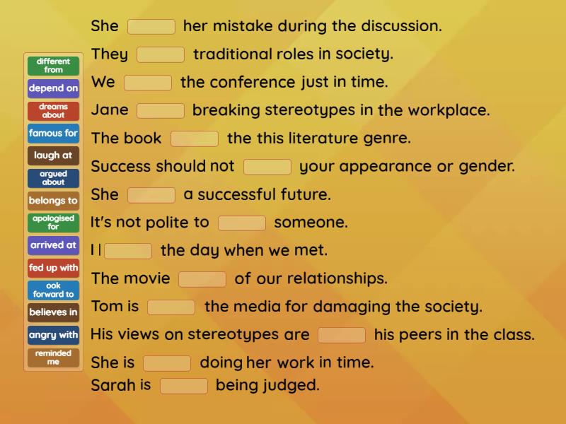 stereotypes - Complete the sentence