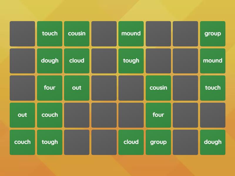 OU sounds matching - Matching pairs