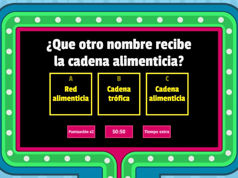 Cadena alimenticia - Concurso de preguntas