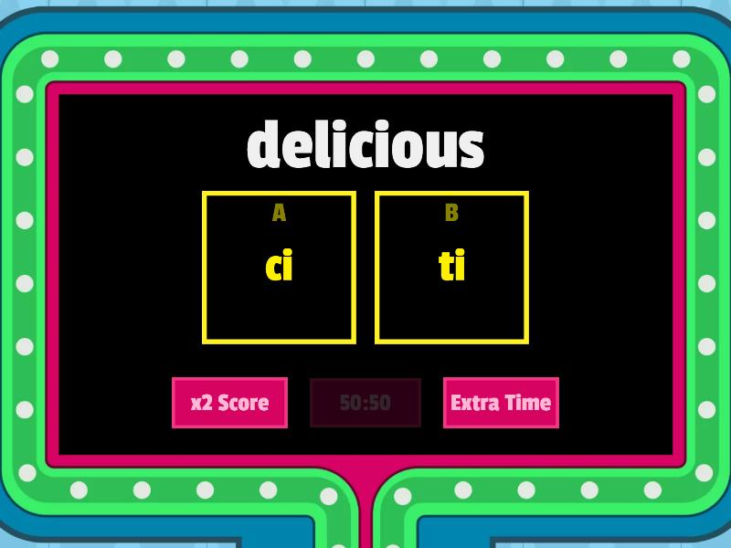 Terrence ci, ti word sort - Gameshow quiz