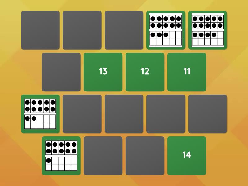 Teen Number Ten Frame Match - Matching pairs