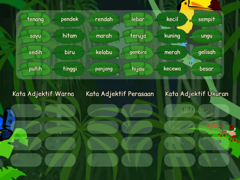 Kelaskan Kata Adjektif - Group sort