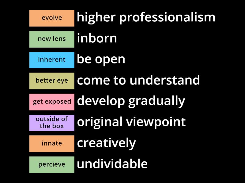 Developing Taste - Homework - Unscramble