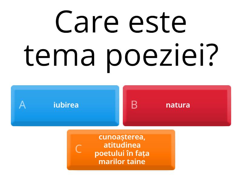 Eu nu strivesc corola de minuni a lumii de L. Blaga. Elemente de formă ...