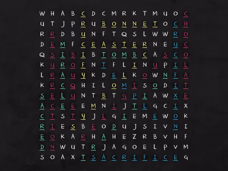 Easter Wordsearch - Sopa de letras