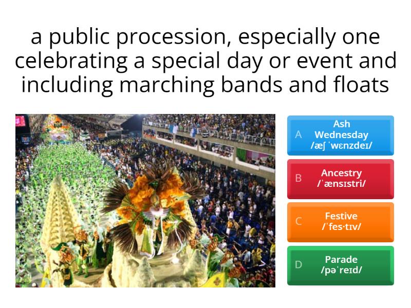 Video Carnival vocabulary- How do you say? - Quiz