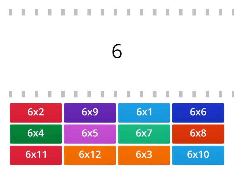 TABLA DE MULTIPLICAR DEL 6 - Cada oveja con su pareja