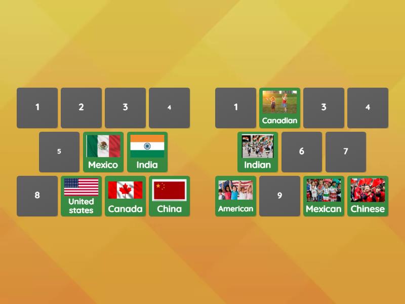 Countries - flags - Matching pairs