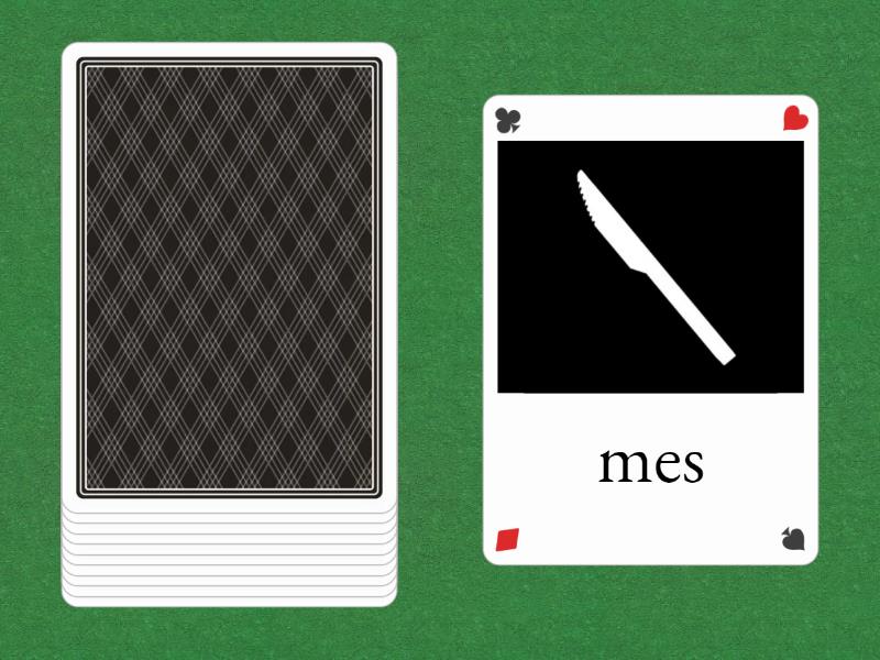 dek de tafel - Speaking cards