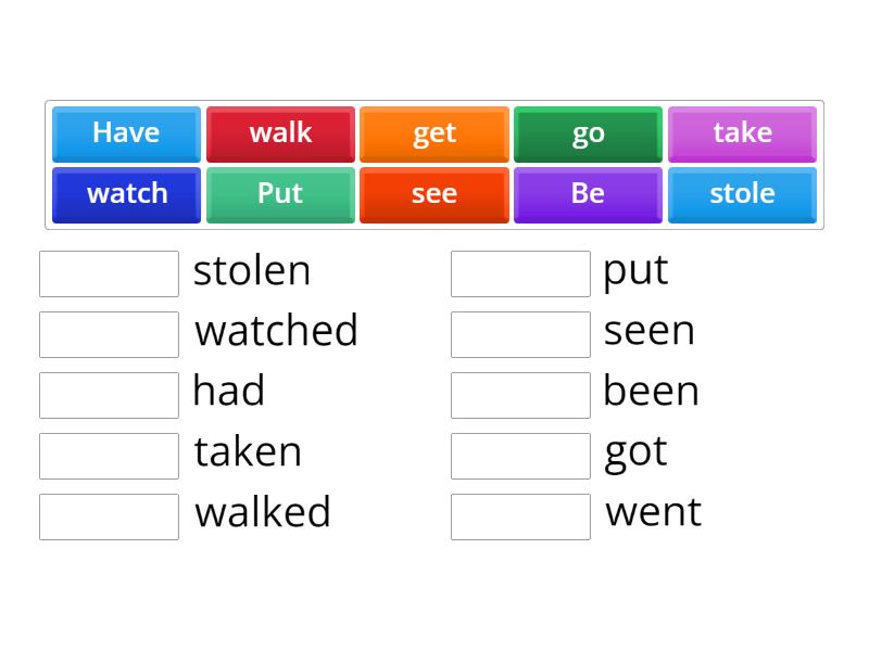 Past tense - Match up