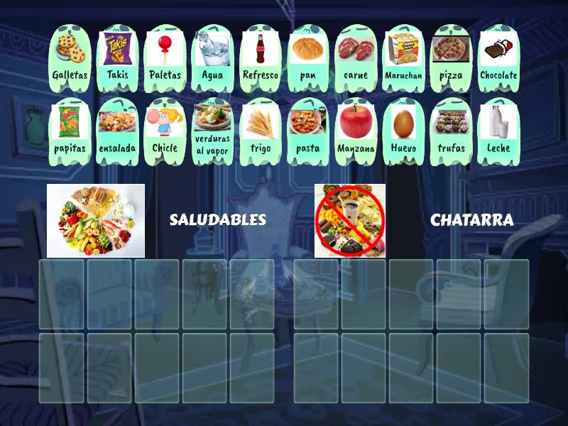 Alimentos saludables y chatarra-4°Primaria - Group sort