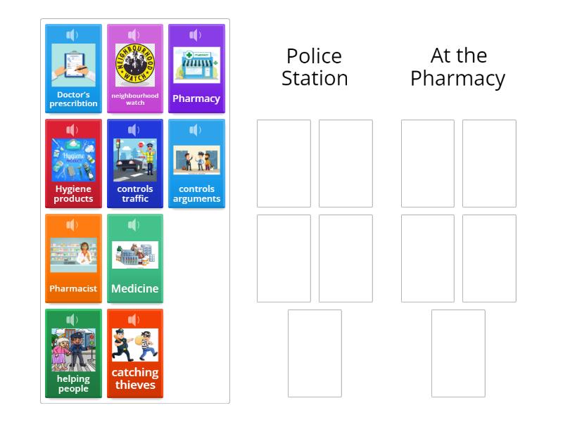 Police Station - Pharmacy sorting out - Group sort