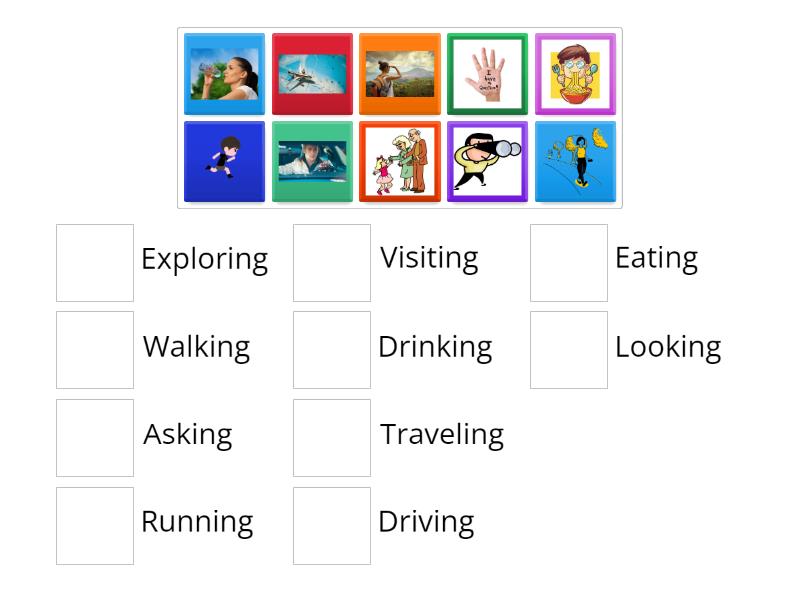 Present continuous - Une las parejas