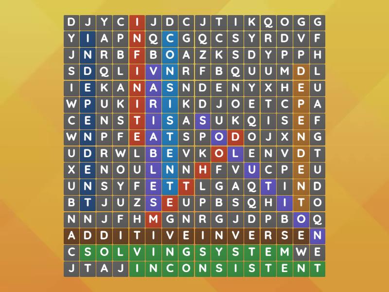 Grade 8 - Wordsearch