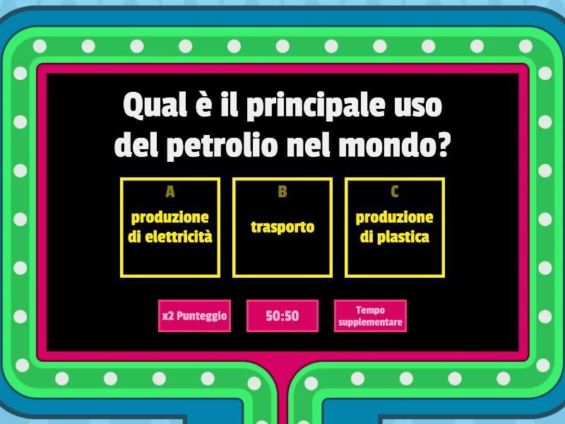 RISORSE NON RINNOVABILI - Gameshow quiz