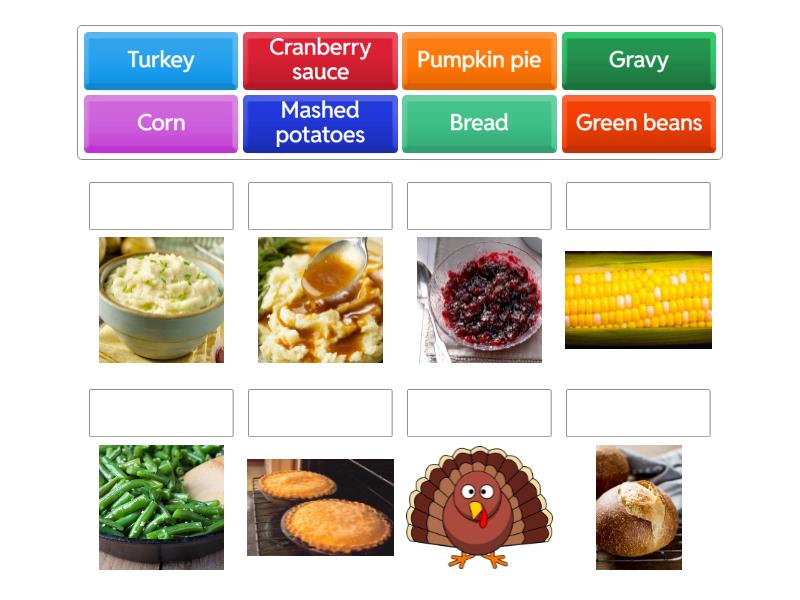 Thanksgiving food - Match up