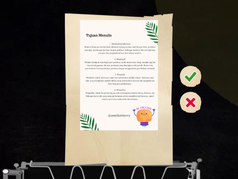 KETERAMPILAN MENULIS - Flash cards