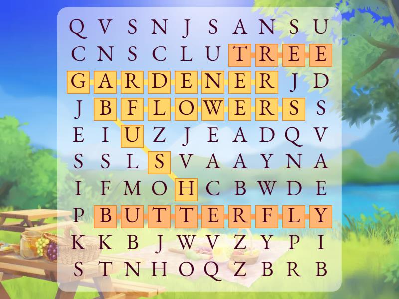 Garden - Wordsearch