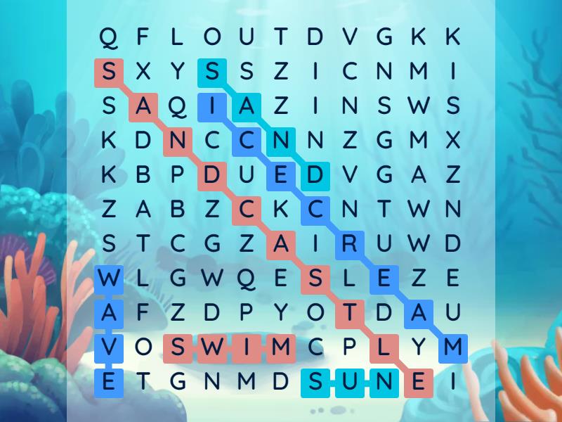 At The Beach - Wordsearch