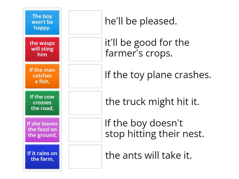 First conditional - Match up