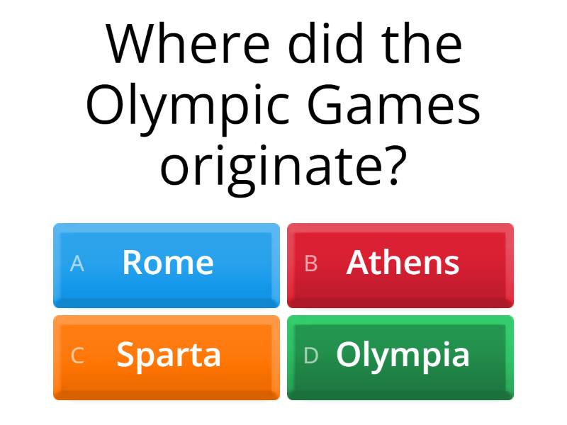 The ancient origins of the Olympics - Questionário