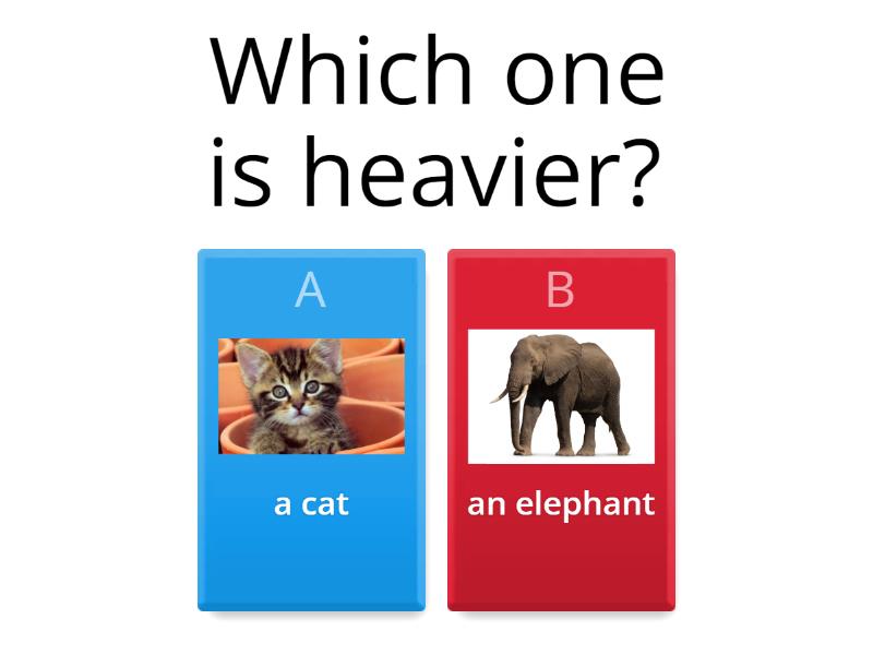 Which one is heavier? Which one is lighter? - Quiz
