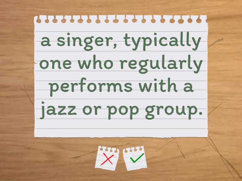 Music key words games - Flash cards