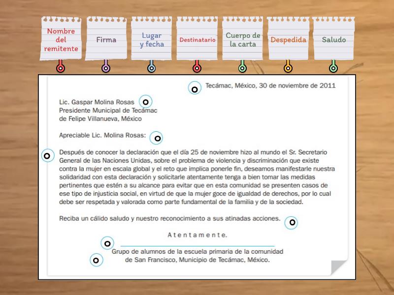 CARTA FORMAL - Imagem com legenda