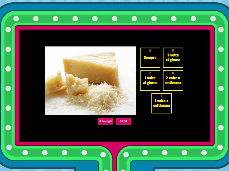 GIOCO SULLA PIRAMIDE ALIMENTARE - Concurso de preguntas