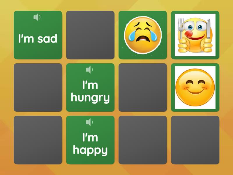 FEELINGS 1: How are you feeling? - Matching pairs