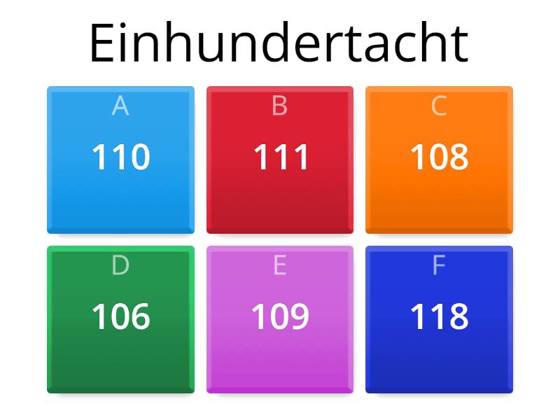 die zahlen - Quiz
