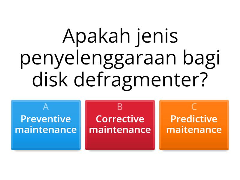 PLAN SERVER MAINTENANCE - Quiz