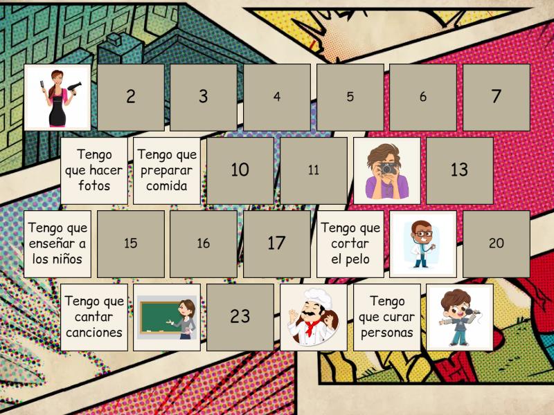 Memory las profesiones-Tener que...(WH Y8) - Matching pairs