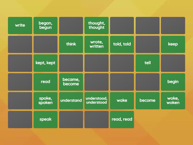 Irregular verbs - Parejas