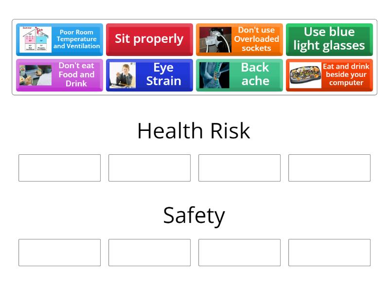 Health and Safety Using Computer - Group sort