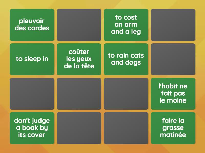 IB - 8 useful idioms - Matching pairs