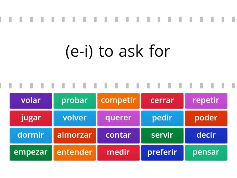 Stem-Changing - Find the match