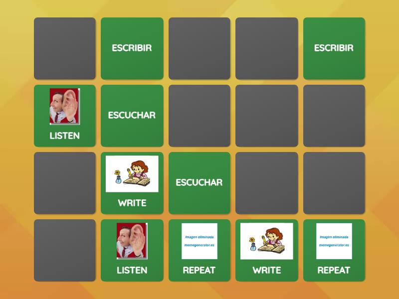 Pareja de verbos - Matching pairs