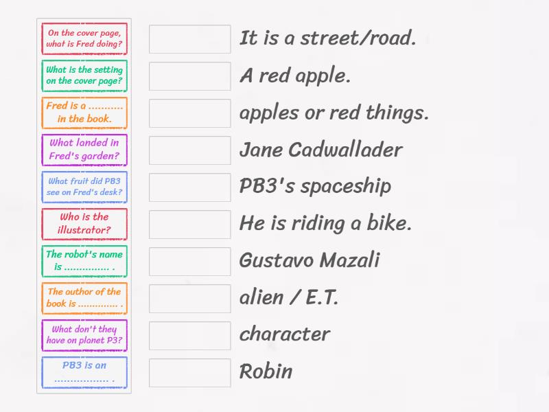 PB3 and the Vegetables-matching - Match up