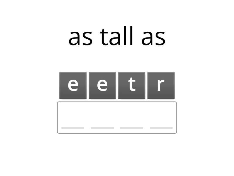 complet the simile - Anagram