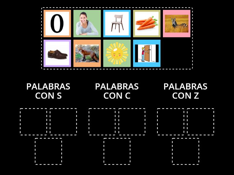 USO DE LA S, C Y Z - Ordenar por grupo