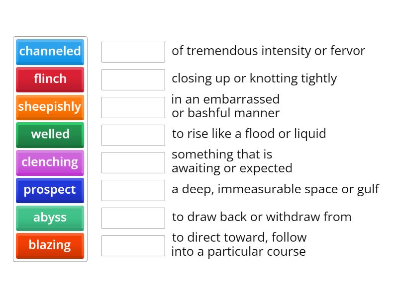 Ghost Vocabulary Section 5 - Match up