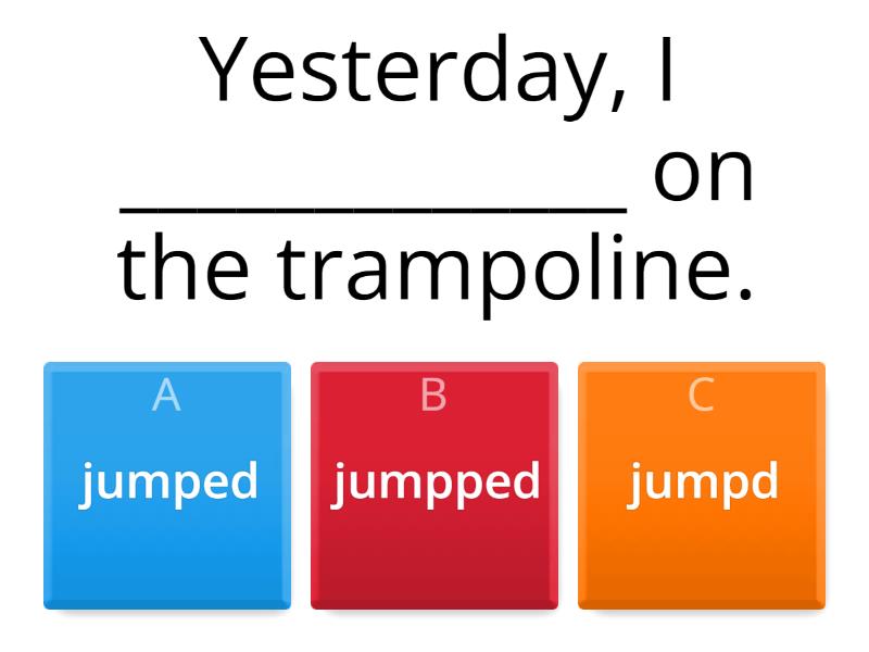 Regular Past Tense Verbs - Quiz