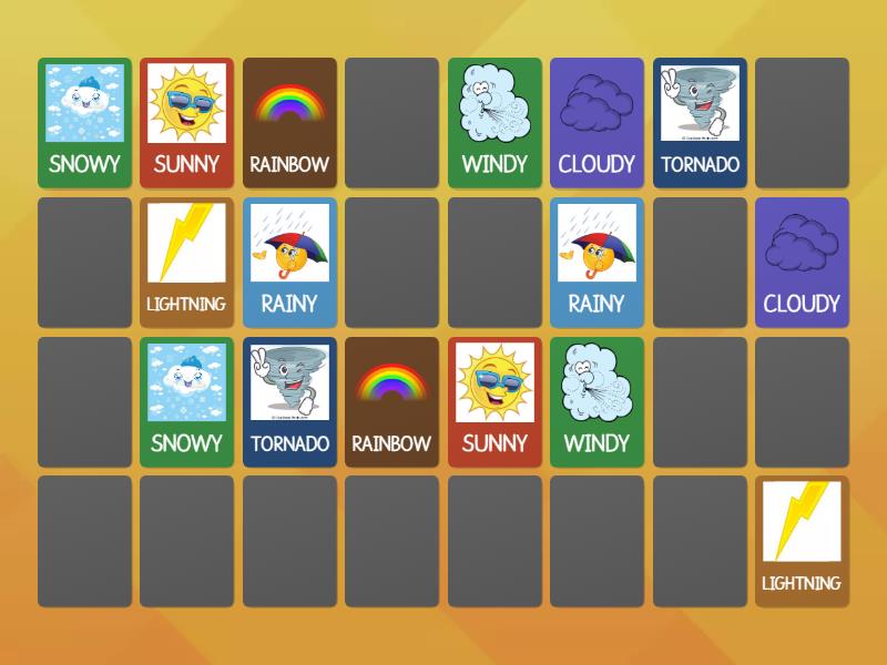 WEATHER GAME - Matching pairs