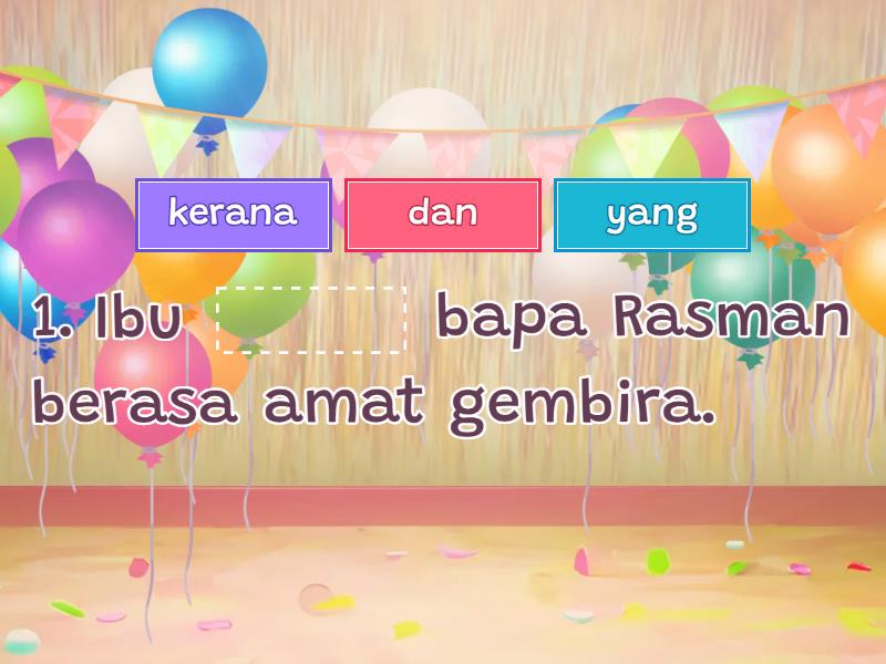 Ayat Majmuk - "Rasman Murid Cemerlang" - Missing word