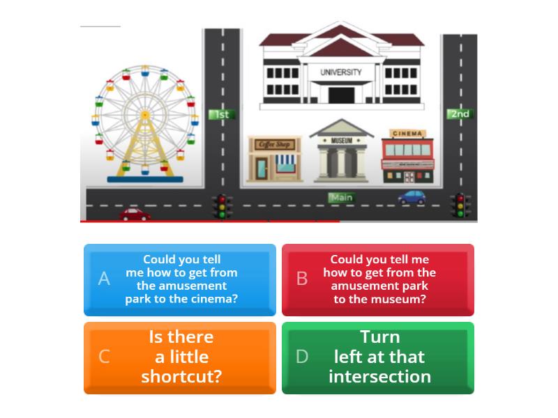 asking and giving directions - Quiz
