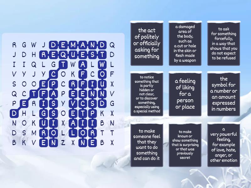 B2 Synonym hunt - Wordsearch