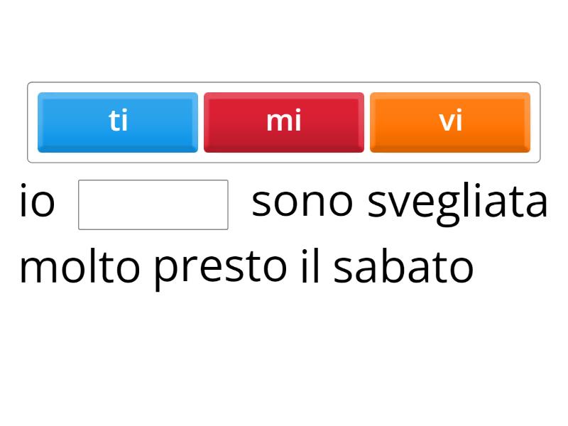 Verbi riflessivi passato prossimo - Completa la oración